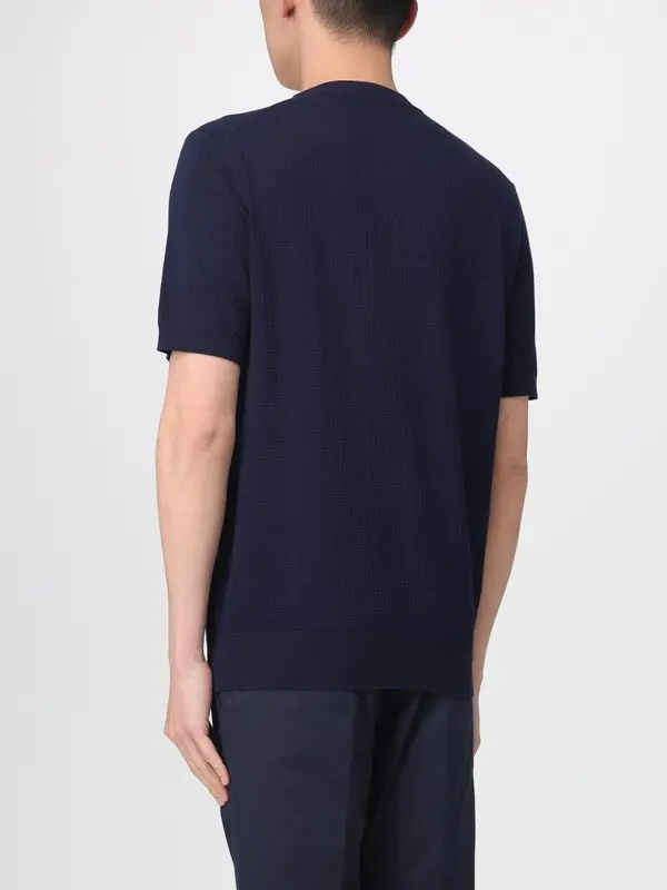 KANGRA Cotton Crew Neck Pullover - Blue