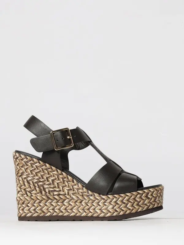 PALOMA BARCELO Nappa Wedge Sandals - Brown