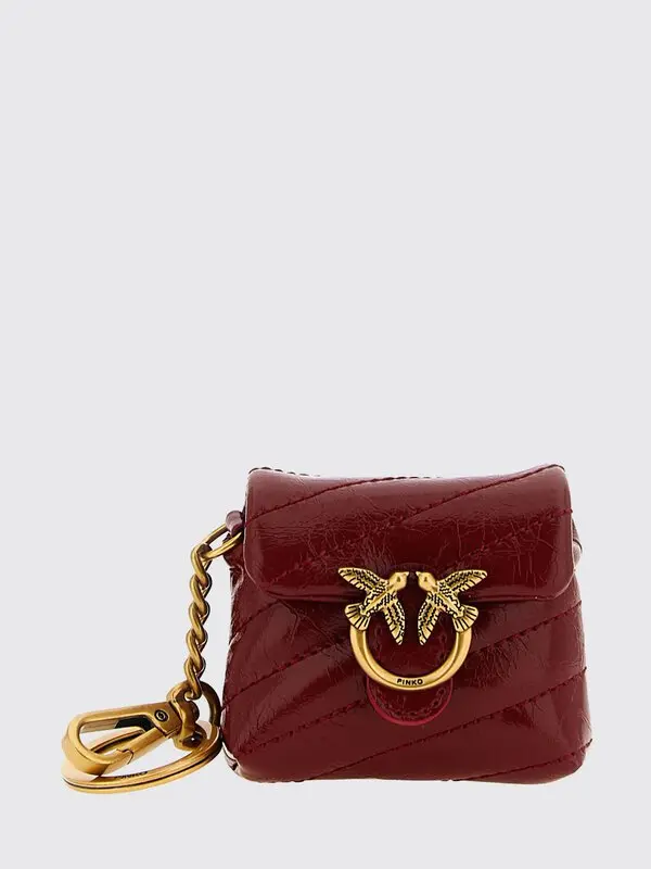 Pinko Quilted Tech Accessory Case With Chain Detail - Red