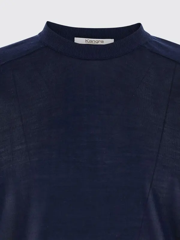 KANGRA Silk And Cashmere Crew Neck Knitwear - Blue
