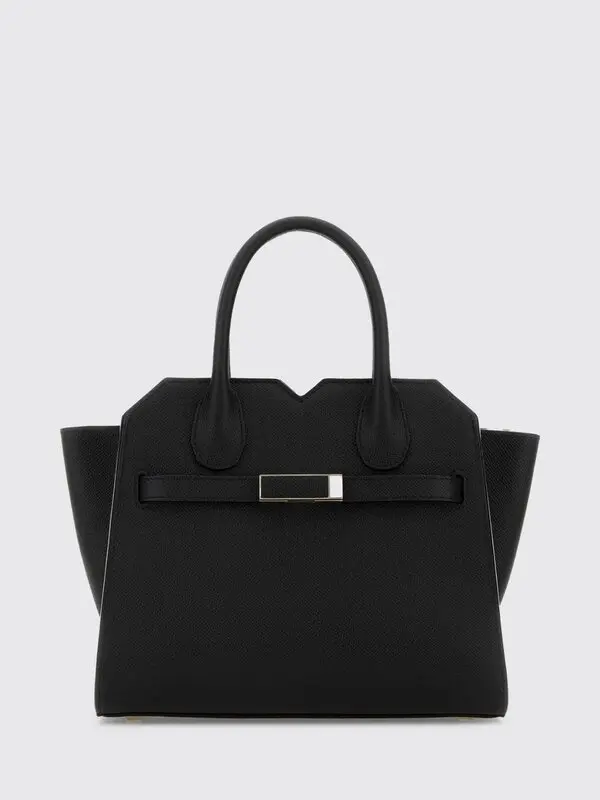 VALEXTRA Grained Leather Milano Bag - Black