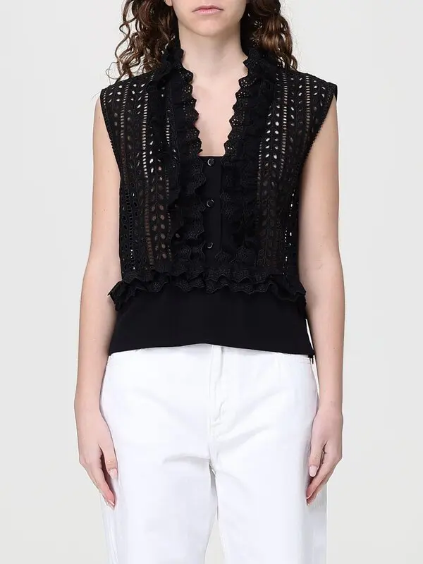 Alberta Ferretti Cotton And Linen Blend Top
