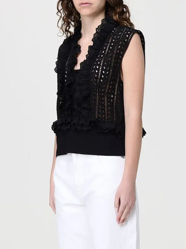 Alberta Ferretti Cotton And Linen Blend Top