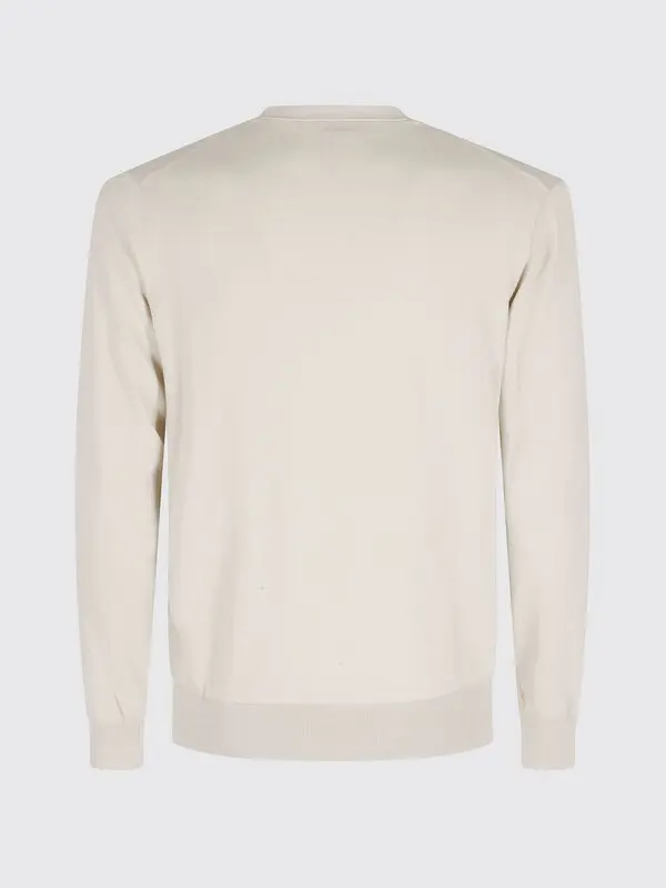 PAOLO PECORA Fine Knit Crew Neck Jumper - Beige