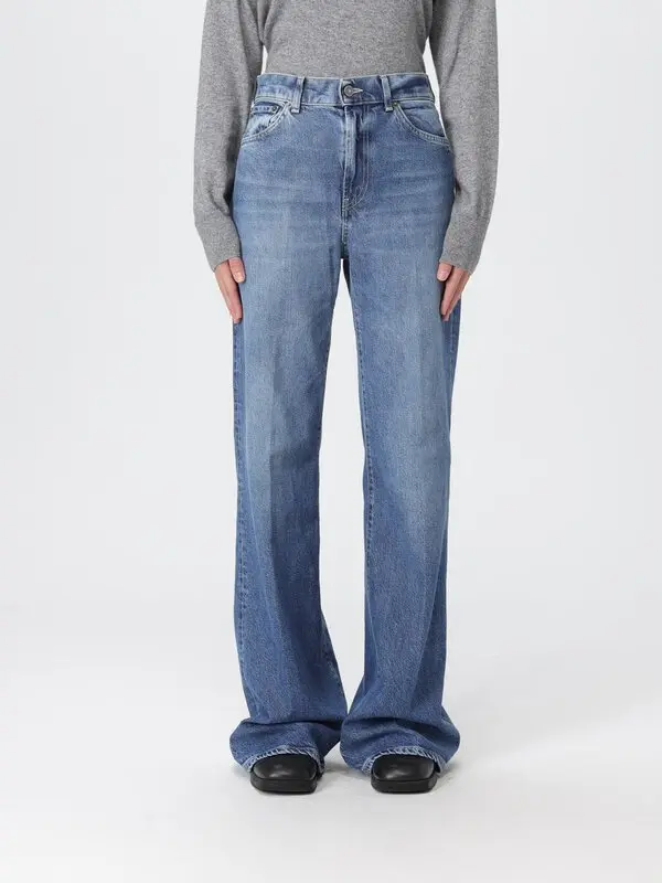 DONDUP High Rise Wide Leg Jeans