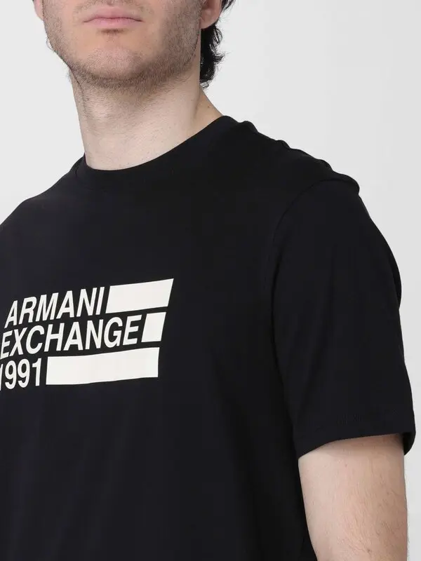 Armani Exchange Cotton T-shirt With Logo - Black