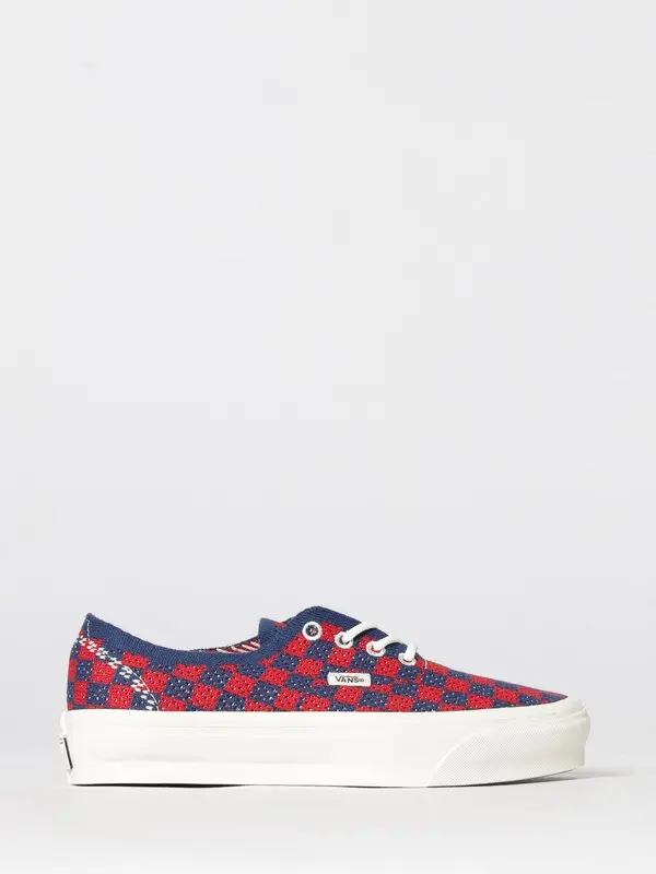 VANS Authentic Premium Check Knit Sneakers - Red