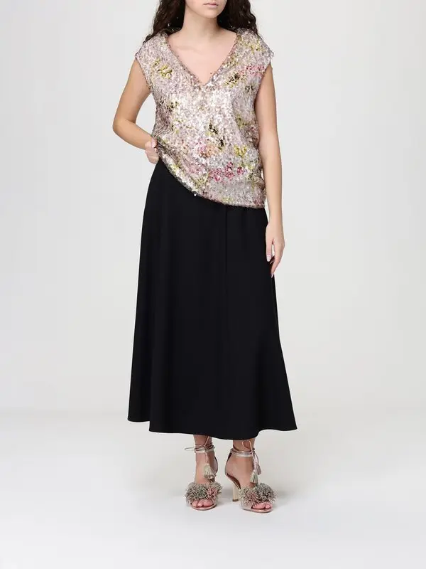 Alberta Ferretti Wool Blend Midi Skirt