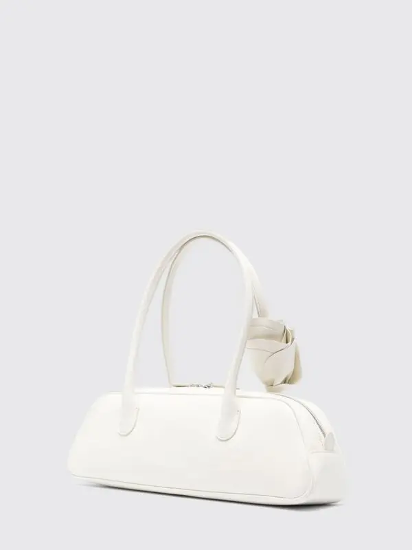 Magda Butrym Brigitte Leather Shoulder Bag With Flower Appliqu - White