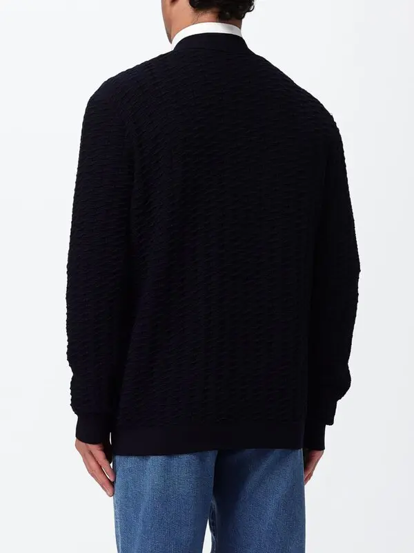 Giorgio Armani V-neck Virgin Wool Cardigan With Dropped Shoulders
