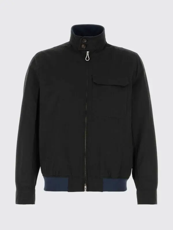 PALTO' Cotton Blend Bomber Jacket - Navy