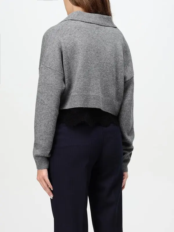 Pinko Cropped Cardigan With Collar