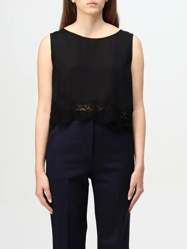 Pinko Cropped Cardigan With Collar
