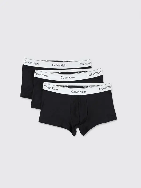 Calvin Klein Set Of 3 Stretch Cotton Boxers - Black