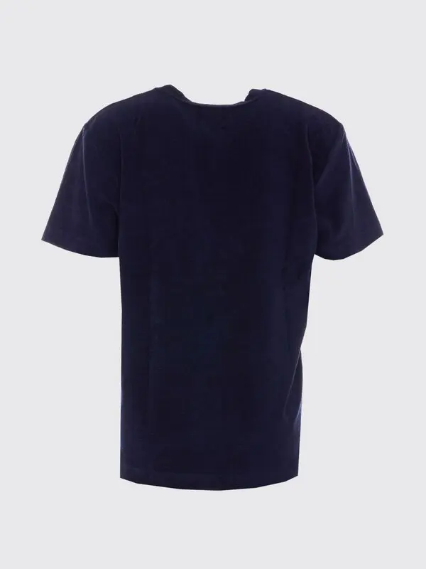 Howlin' Crew Neck T-shirt In Cotton Blend With A Chest Patch Pocket - Blue