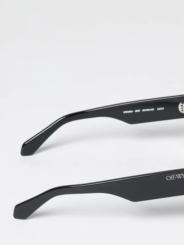 Off-White Davie Rectangular Acetate Sunglasses With Printed Logo - Black