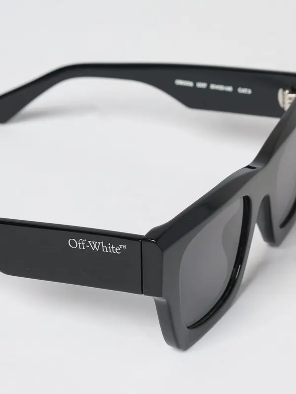Off-White Davie Rectangular Acetate Sunglasses With Printed Logo - Black