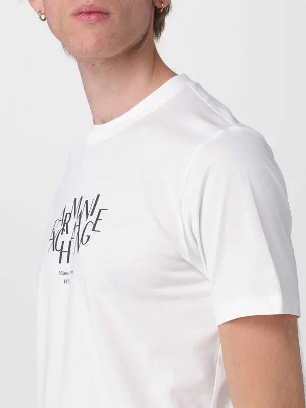 Armani Exchange Cotton T-shirt With Logo - White
