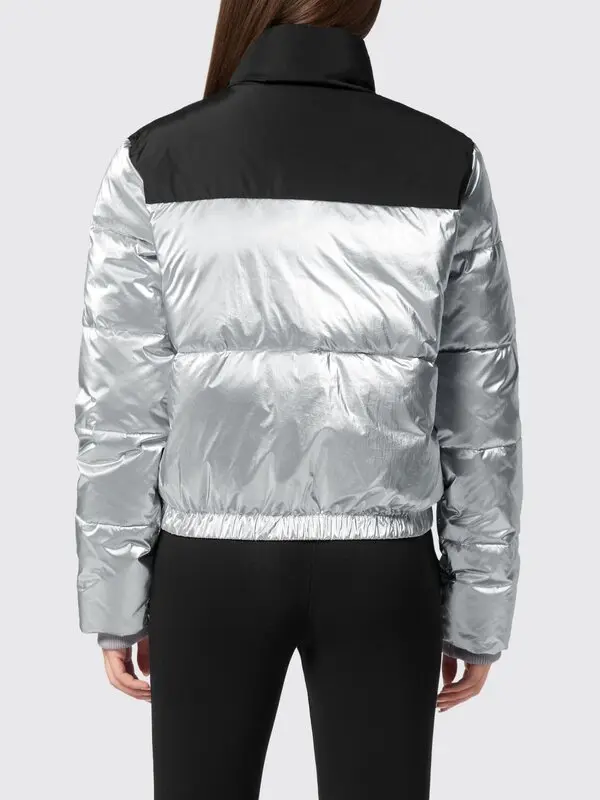 PLEIN SPORT Bi-quilted Nylon Short Puffer Jacket With High Collar
