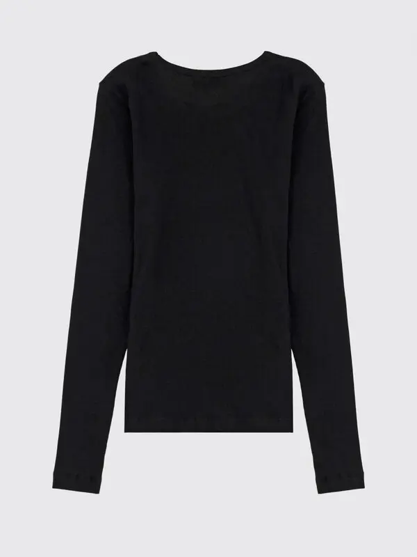GANNI Cotton Crew Neck Long Sleeve T-shirt