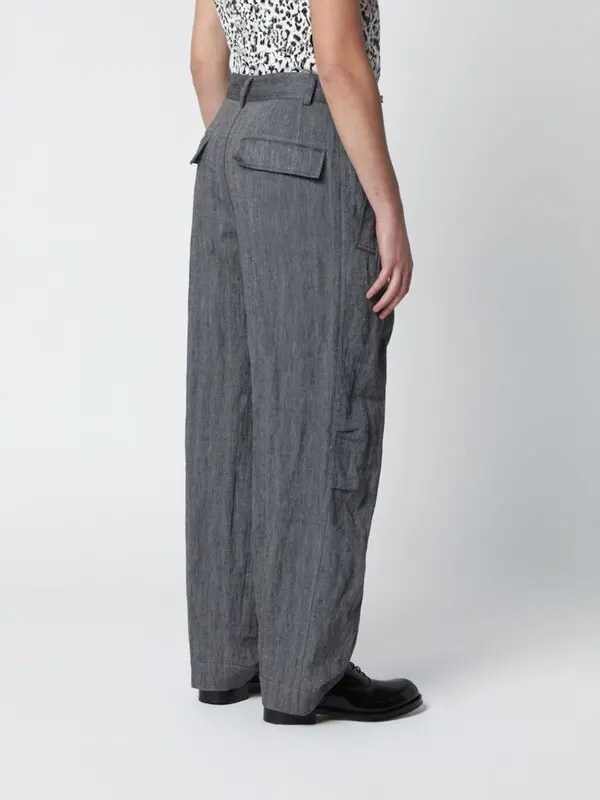 Dries Van Noten Cotton Blend Wide-leg Pants
