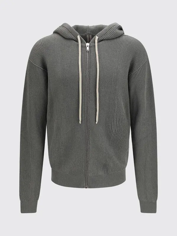 Rick Owens Virgin Wool Hooded Cardigan - Green