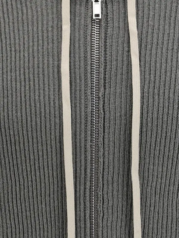 Rick Owens Virgin Wool Hooded Cardigan - Green