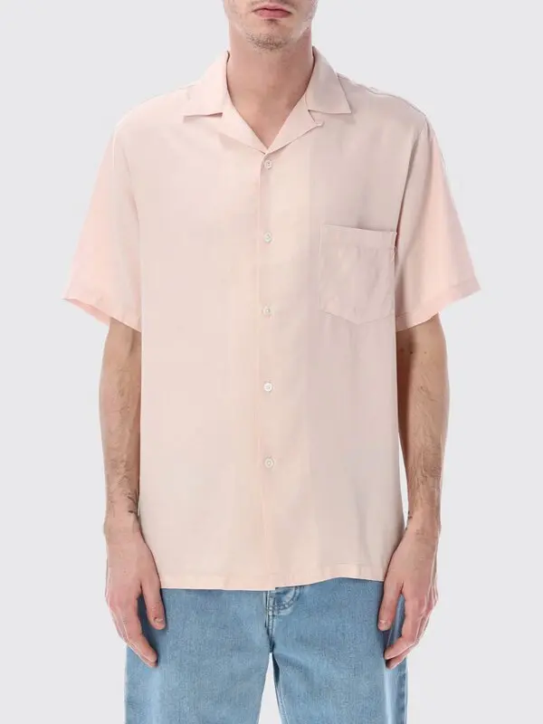 Portuguese Flannel Casual Shirt In Tencel - Pink