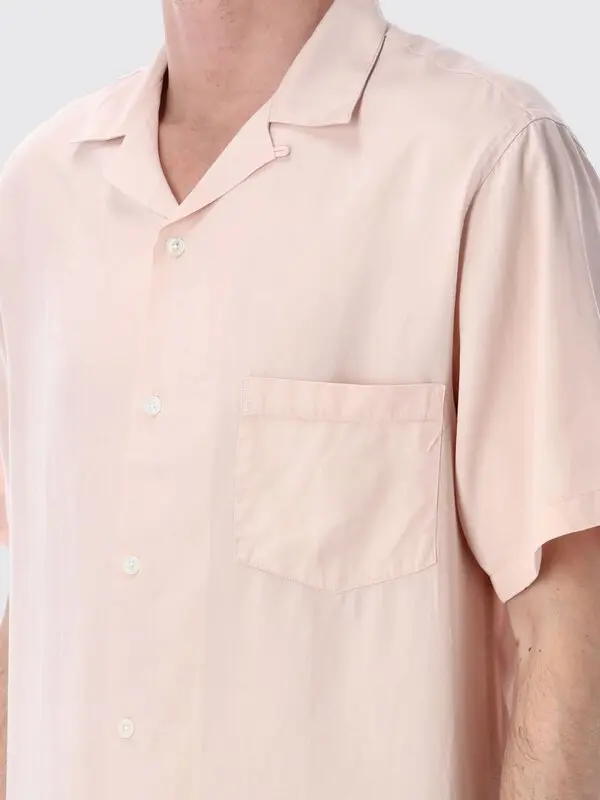 Portuguese Flannel Casual Shirt In Tencel - Pink