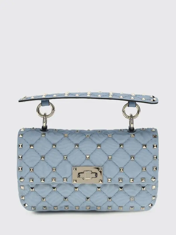 Valentino Garavani Rockstud Spike Mini Handbag In Embroidered Viscose With Studs