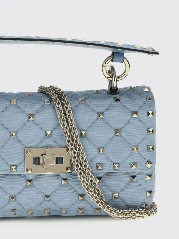 Valentino Garavani Rockstud Spike Mini Handbag In Embroidered Viscose With Studs