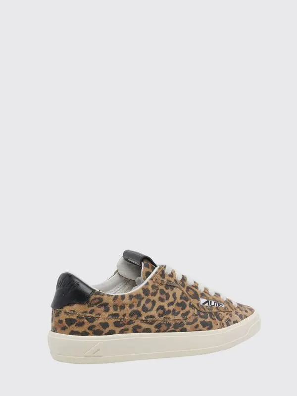AUTRY Windscape Animal Print Suede Sneakers - Beige