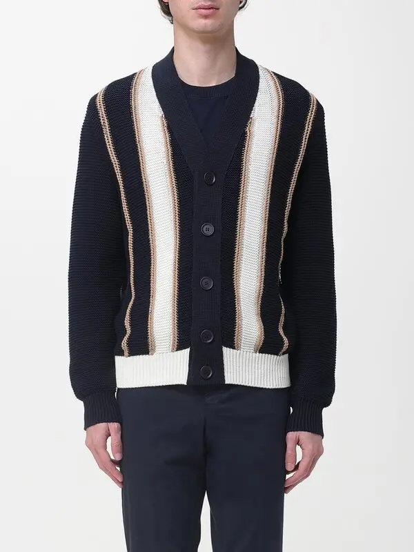 KANGRA Striped Cotton Cardigan