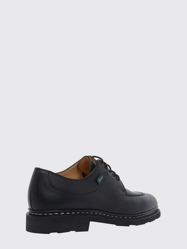 Paraboot Smooth Calf Leather Derby Shoes With Notched Sole