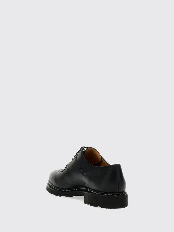 Paraboot Smooth Calf Leather Derby Shoes With Notched Sole