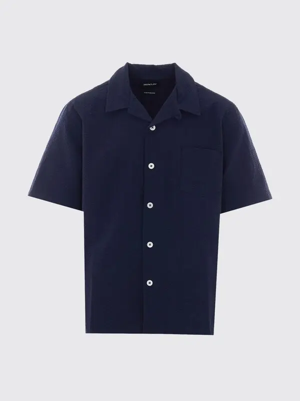 Howlin' Stretch-cotton Bowling Shirt With Cuban Collar And Short Sleeves
