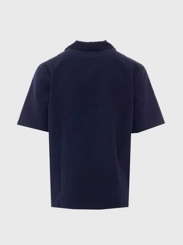 Howlin' Stretch-cotton Bowling Shirt With Cuban Collar And Short Sleeves