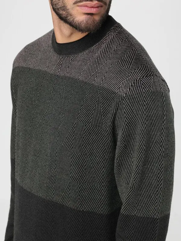 Emporio Armani Geometric Patterned Jumper