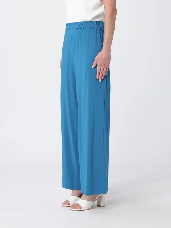 Max Mara Viscose Palazzo Pants - Blue