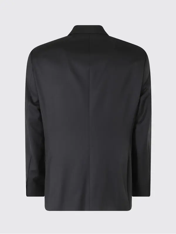 BOSS Single-breasted Virgin Wool Blazer With Notch Lapels And Flap Pockets - Black