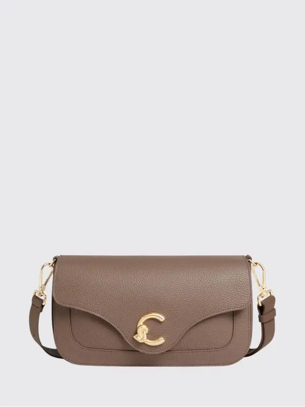 COCCINELLE Cme Grained Leather Crossbody Bag - Brown
