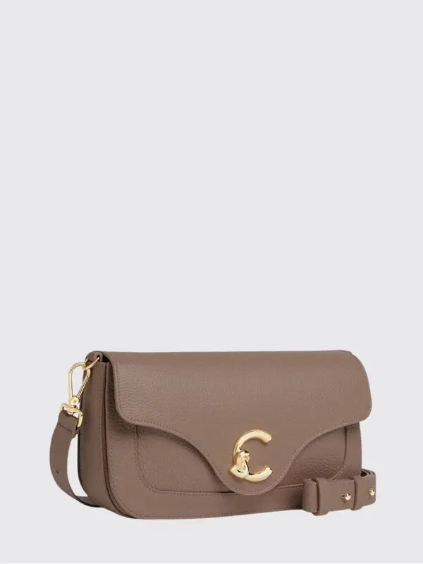 COCCINELLE Cme Grained Leather Crossbody Bag - Brown