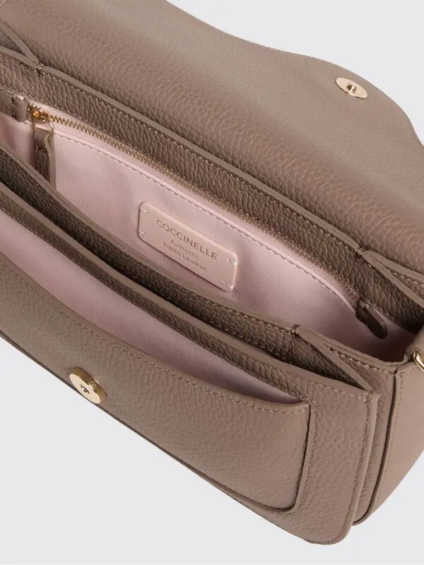 COCCINELLE Cme Grained Leather Crossbody Bag - Brown