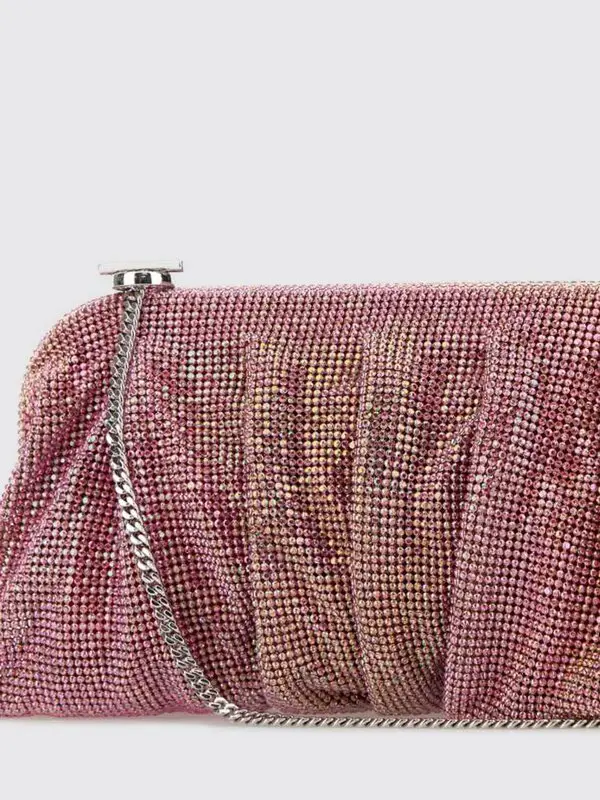 Benedetta Bruzziches Venus Metal Mesh Clutch With Rhinestones