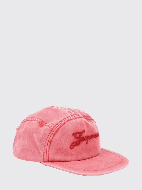 Jacquemus Cotton Baseball Cap With Embroidered Logo - Red