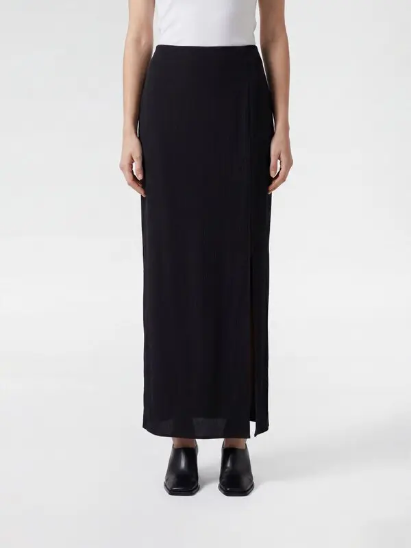 Filippa K Long Pencil Skirt In Viscose Blend With Side Slit