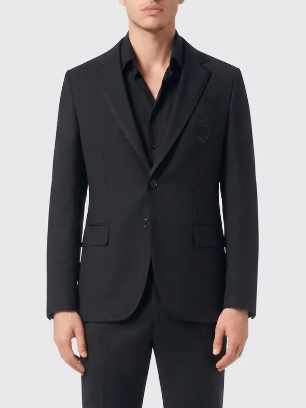 BILLIONAIRE Elegant Single-breasted Wool Blend Blazer With Two-button Closure