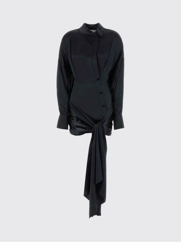 Attico Viscose Satin Mini Shirtdress