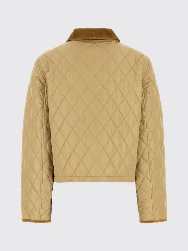 Burberry Quilted Jacket With Corduroy Trim