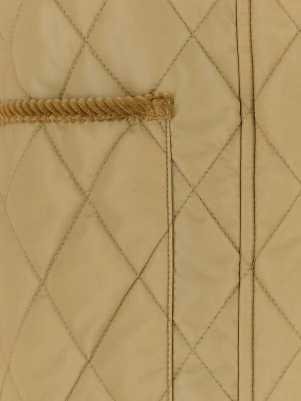 Burberry Quilted Jacket With Corduroy Trim